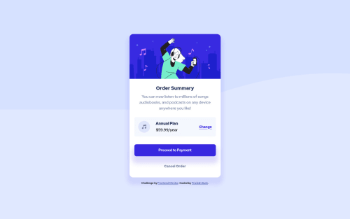 Frontend Mentor | Order summary challenge with css and html coding challenge solution