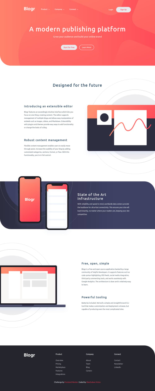 Frontend Mentor | Blogr landing page coding challenge solution Frontend Mentor | Blogr landing page coding challenge solution