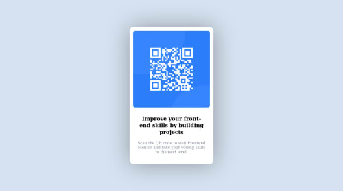 QR Code using HTML & CSS coding challenge solution | Frontend Mentor