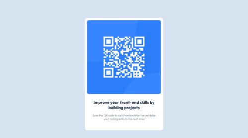 Responsive QR-code-component using HTML and CSS coding challenge solution