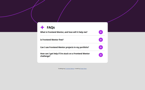 Frontend Mentor | responsive faq-accordion section using css flexbox , js and dom coding ...