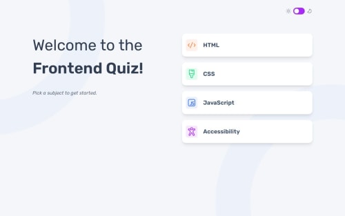 Frontend Quiz App, React, Tailwind, fully responsive coding challenge ...
