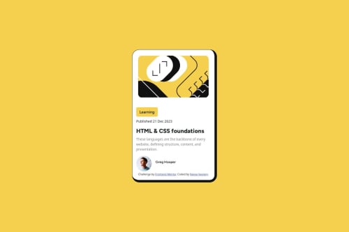 Frontend Mentor | Blog preview using bootstrap cards concept by adding cdn links in html coding ...