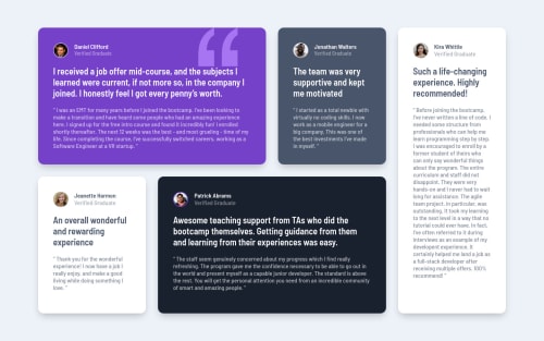 Frontend Mentor | Grid Testimonials with HTML & CSS coding challenge ...