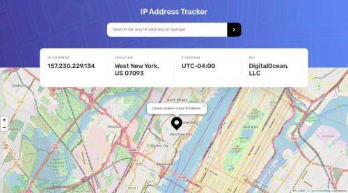 Frontend Mentor Ip Address Tracker Using Html Css Javascript And