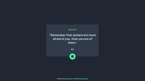 Frontend Mentor | Advice Generator App using HTML, CSS and Javascript coding challenge solution