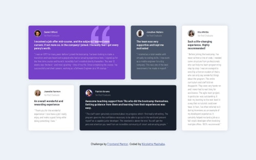Frontend Mentor | Testimonial Grid Section coding challenge solution Frontend Mentor | Testimonial Grid Section coding challenge solution