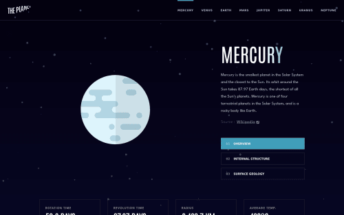 Frontend Mentor | Planets facts using React, Sass and GSAP coding challenge solution