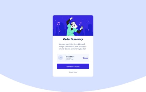 Order Summary Component coding challenge solution | Frontend Mentor