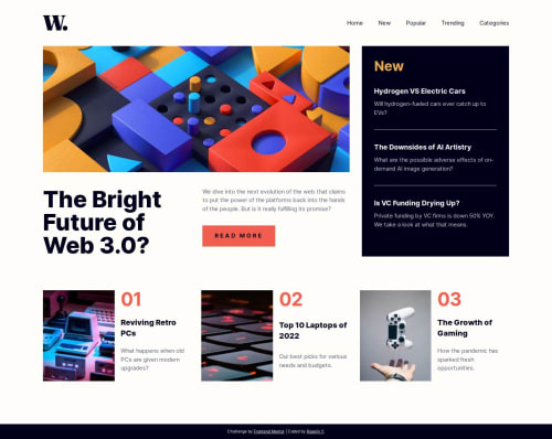 Frontend Mentor | News Homepage (Next.Js + TailwindCSS) coding challenge solution