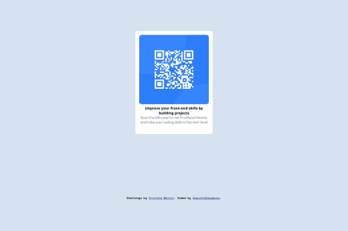 Frontend Mentor | QR-CODE(HTML5 SEMANTIC + CSS3) coding challenge solution