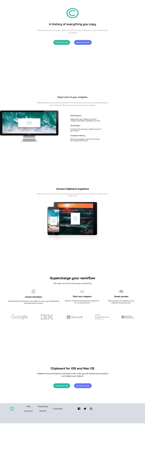 Frontend Mentor Clipboard Landing Page Using Html5 Css Coding
