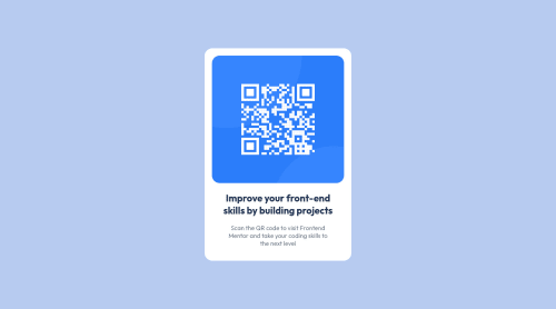First QR Code Component coding challenge solution