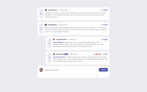 Interactive comment app using NextJs, TailwindCss and ContextApi coding challenge solution
