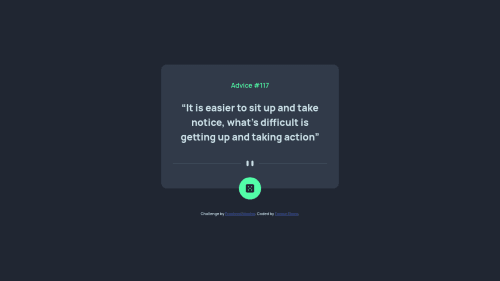 Frontend Mentor | Advice generator app using Bootstrap and jQuery coding challenge solution