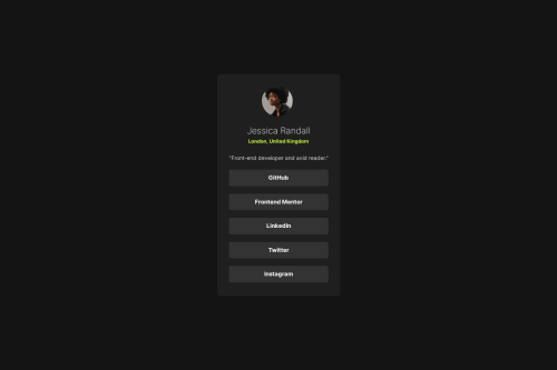 Social Links Website with HTML5, CSS3, and BEM coding challenge solution