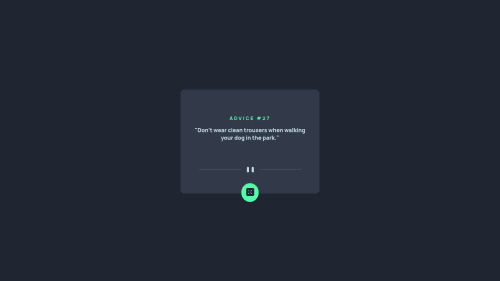 Frontend Mentor | Responsive advice generator coding challenge solution