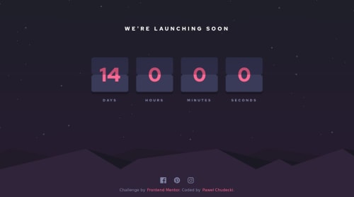 Frontend Mentor | Launch Countdown Timer coding challenge solution
