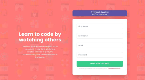 Frontend Mentor | React, Tailwind, Formik and custom hooks coding challenge solution