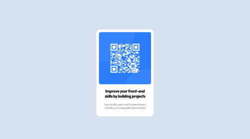 Responsive qr component page with vanilla html and css coding challenge ...
