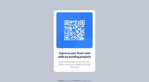 Create QR Code Component Project coding challenge solution | Frontend Mentor