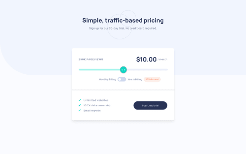 Frontend Mentor | Interactive pricing component built using HTML, SCSS and JavaScript coding ...