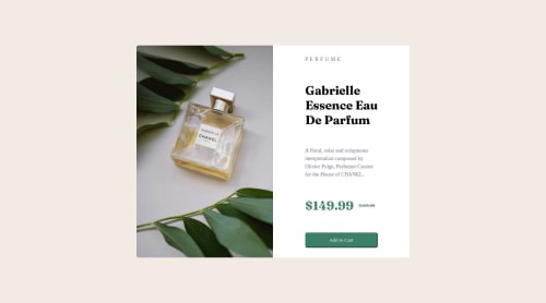 product card using flex-box coding challenge solution | Frontend Mentor