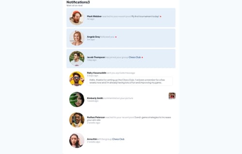 Frontend Mentor Notifications Page With Css And Javascript Coding