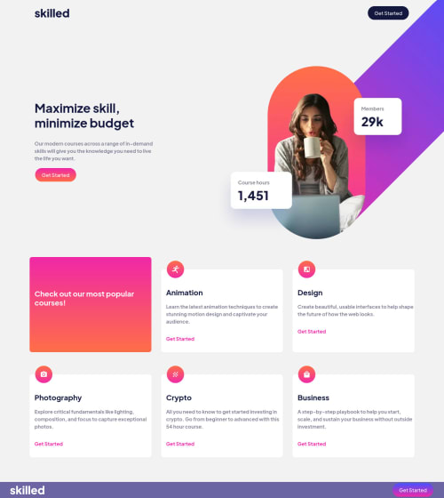 Frontend Mentor | Responsive landing page using CSS grid coding challenge solution