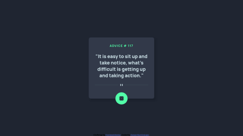 Frontend Mentor | Advice Generator using HTML, CSS (SASS) and Vue.js coding challenge solution