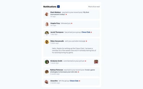 Notifications page using html, css and Vanilla JavaScript coding challenge solution | Frontend ...