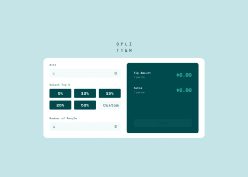 Tip Calculator App: Responsive App using HTML, CSS and JS coding challenge solution | Frontend ...