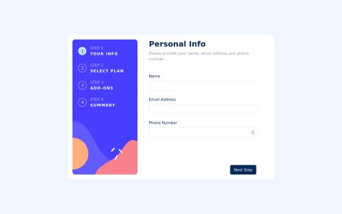 Frontend Mentor | Multi step form with React/Next/TypeScript coding ... Frontend Mentor | Multi step form with React/Next/TypeScript coding ...