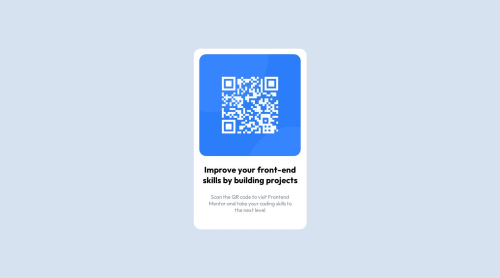 QR code component using basic HTML, CSS coding challenge solution | Frontend Mentor