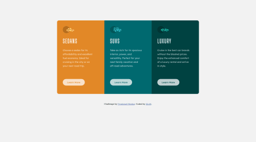 3 column preview card component using HTML & CSS coding challenge solution