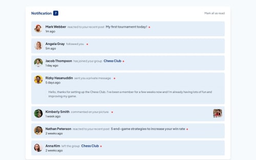Frontend Mentor | React Notification component coding challenge solution