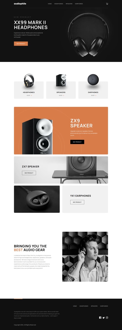 Frontend Mentor | Audiophile e-commerce Website using Angular coding challenge solution