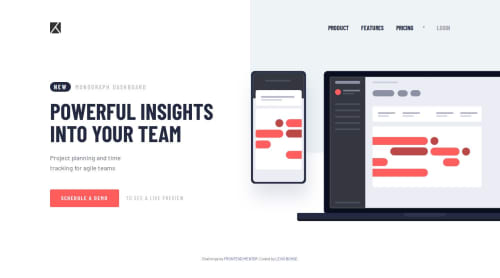 Frontend Mentor | Project tracking intro component with css flexbox coding challenge solution