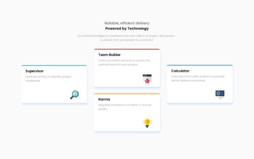 Frontend Mentor | Four card feature section using CSS coding challenge ...