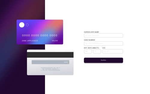 interactive card details form main coding challenge solution