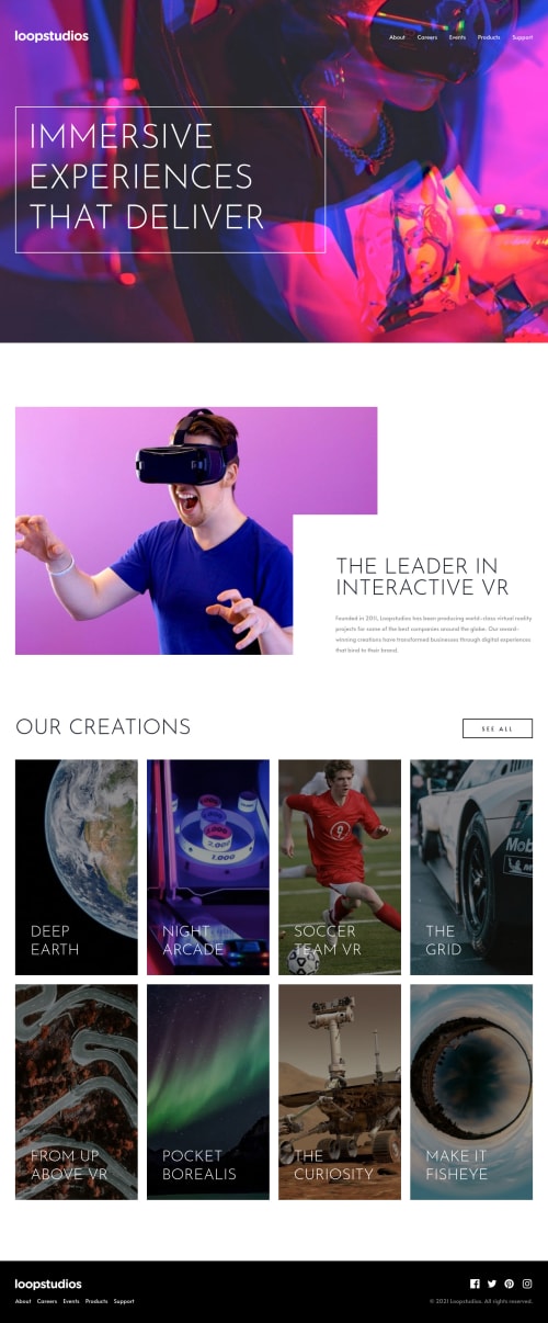 Frontend Mentor | Loopstudios landing page using Next.js & Chakra UI coding challenge solution