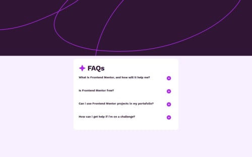 Frontend Mentor | FAQs Solution coding challenge solution
