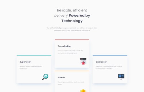Four card feature section with HTML, CSS, Flex box and grid layout coding challenge solution ...