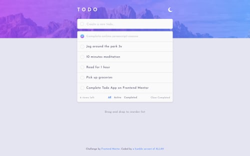 React Todo App with drag and drop functionality to reorder items coding challenge solution ...