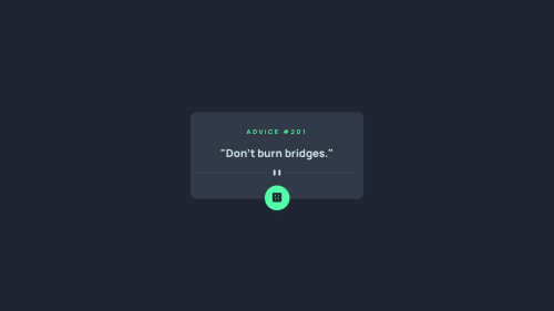 Frontend Mentor Advice Generator Coding Challenge Solution
