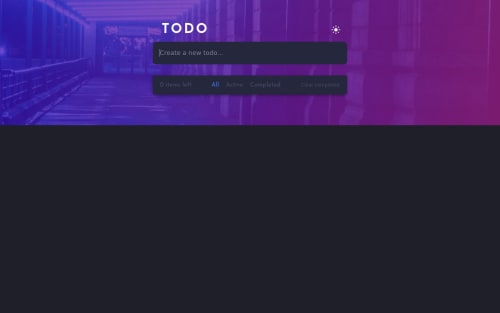Frontend Mentor | Todo App with Styled Components and React coding challenge solution