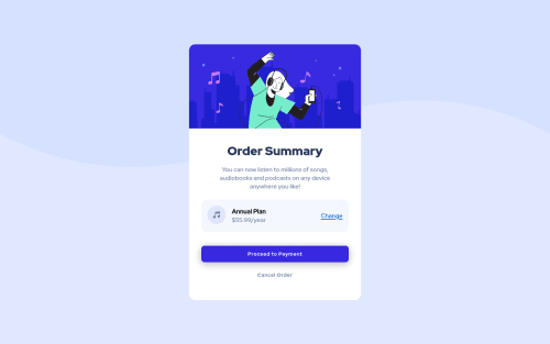 Order summary component using Html, Css coding challenge solution