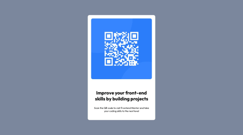 Frontend Mentor | Responsive QR code component using CSS positioning! coding challenge solution