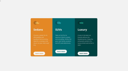 3-column card using html, css coding challenge solution | Frontend Mentor