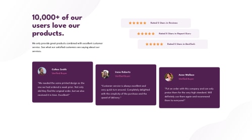 Social Proof Section using CSS Grid coding challenge solution | Frontend Mentor